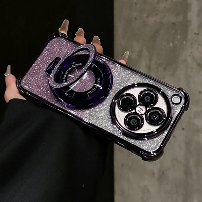 oppoFindx8闪粉支架气囊保护壳