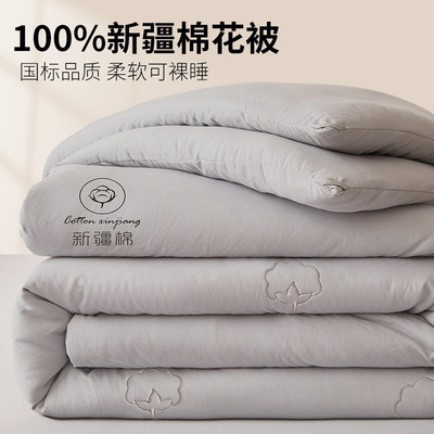 新疆纯棉花被子冬被芯学生宿舍单人四季通用全棉空调双人被春秋被