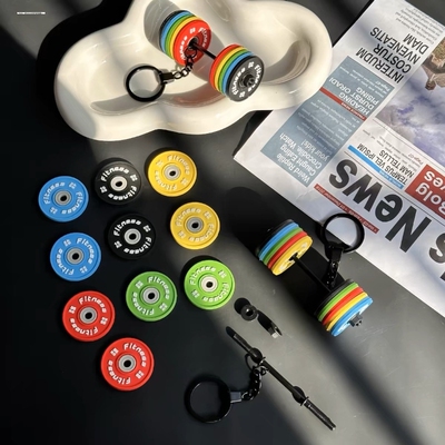 勇士征战健身哑铃钥匙扣挂件运动Crossfit训练包包挂装饰周边吊坠