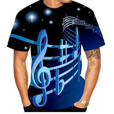 3D Digital Printed Loose Large T-shirt 3D数码印花宽松大码T恤