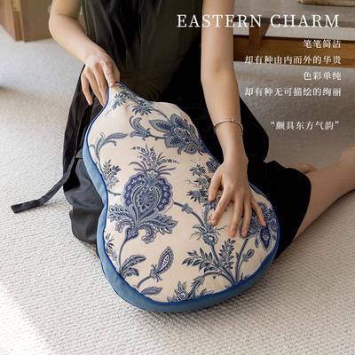 新中青花瓷抱枕客厅沙发葫芦靠垫复古中国形式风靠枕异WIJ高端靠
