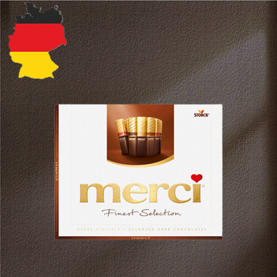 德国代购【全场满300包邮】Merci精选微苦涩巧克力250g