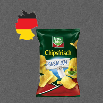 德国代购【全场满300包邮】funny-frisch新鲜盐味非油炸薯片150g