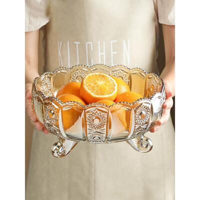 德国轻号奢客高档水盘大无铅玻璃零食干果盘2果025新款厅家用ydl0