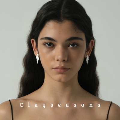 Clayseasons白叶耳钉