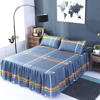 速发Bed+skirt+pillowcase+3+woolly+bedset+bedding+set+bedspre