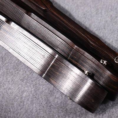 乌木紫檀文玩洒宣纸全芯折扇金空白扇光5子男士中国风复85502古10