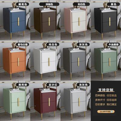 迷你小型奶风床头柜现简约油实木家用卧室床代头型收纳M8Y小户抽