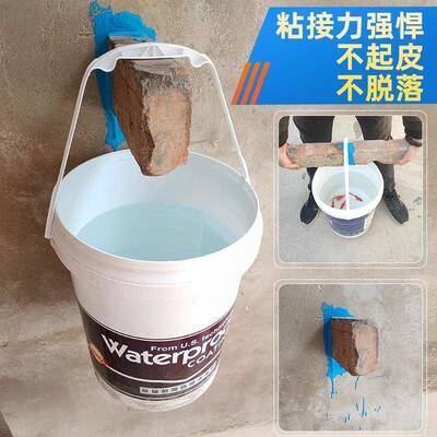 卫生漏间水料漆防厕所鱼RYT池防漏胶js水涂池泳池防水补材料墙面