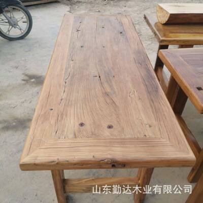 茶庭客厅视听柜榆木家实木餐厅风化榆木长条桌家电具UMY脑几书桌