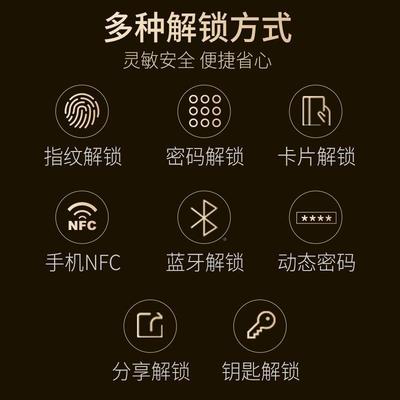 室玻璃门u型密码锁指纹锁办HNC公商铺面大门U智能电子插店锁防水