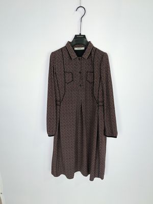 柯利亚诺春秋专柜同款紫烟花针织A摆连衣裙  LT1296 ￥4680