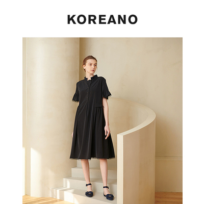 柯利亚诺夏季专柜同款立领收腰衬衫式连衣裙  LW0027 ￥5880