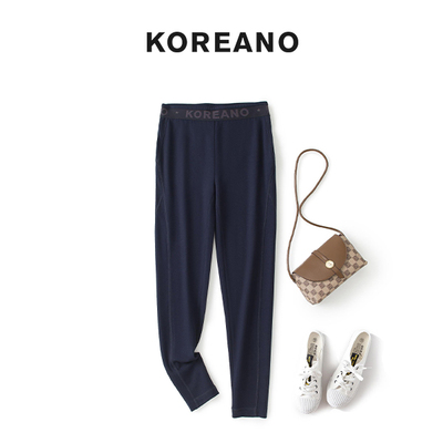 柯利亚诺春秋专柜同款藏蓝色子母弹力腰头打底裤  KT2772 ￥1880