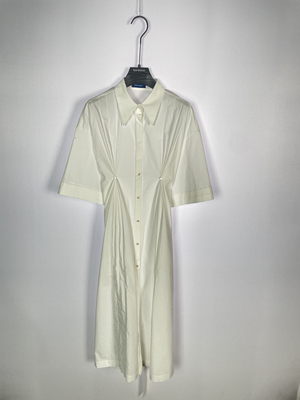 柯利亚诺春秋专柜同款皎月白翻领衬衫式连衣裙  LW3301B ￥1890