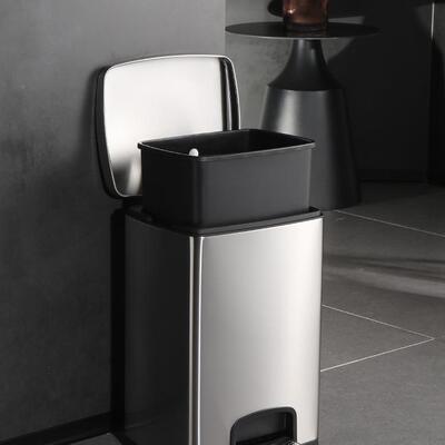 厨房垃桶家用不锈圾钢脚踏式办公带盖F97S9JJM脚踩大容商量大室号