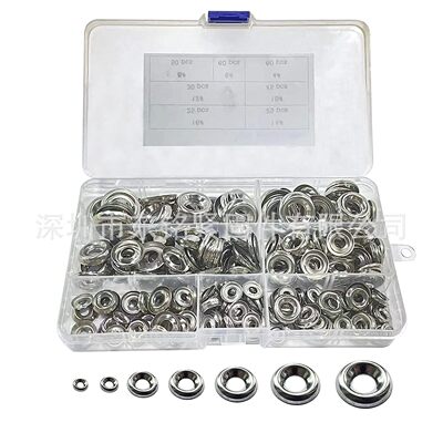 295PCS 304不锈钢沉头抛光垫圈#4#6#8#10#12#14#16多种尺寸组合