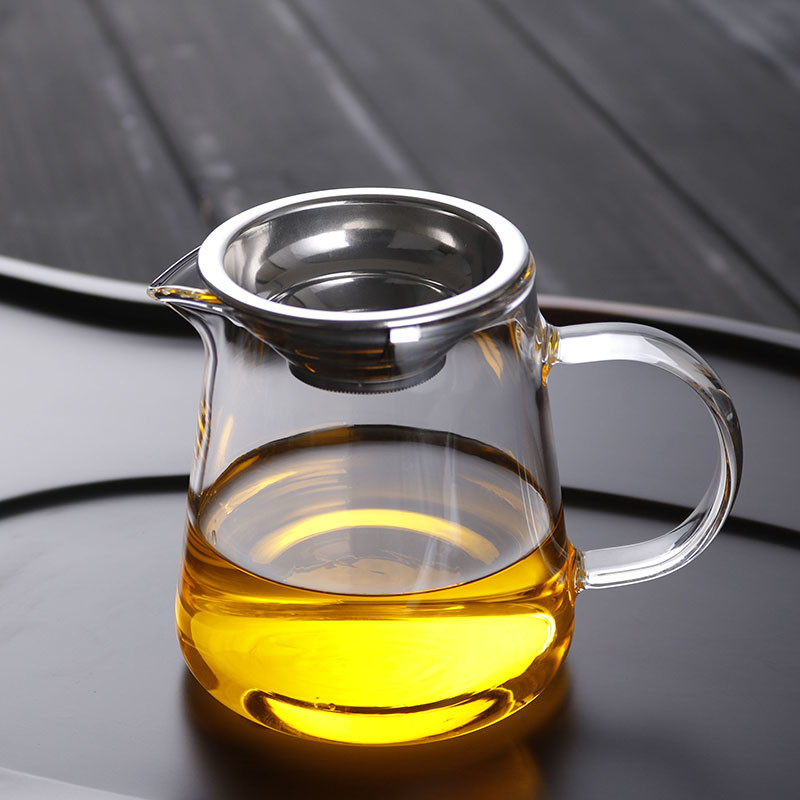 公道杯茶漏套装一体玻璃分茶器带滤网加厚耐高温功夫茶道配件