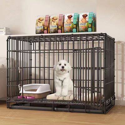 狗笼子小型犬中型犬家用室内带厕所泰迪博美宠物笼子猫笼子狗笼子