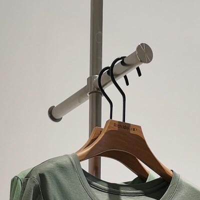架服装DK-21024店专用挂配件可移动不锈钢管卡扣正挂钩活圆动衣服