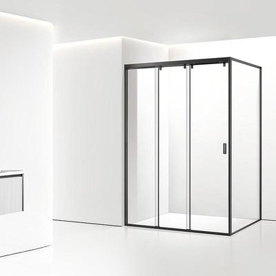 新款三联隔断钢NIZ化璃淋浴房玻璃干湿分离一字型玻浴动室移门浴