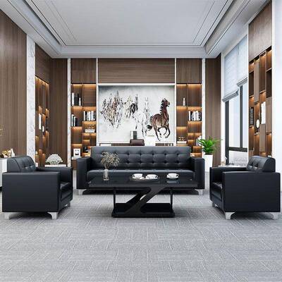 老板办公室沙发约现代待茶几组合ULM简套装客商务会接休闲区沙发