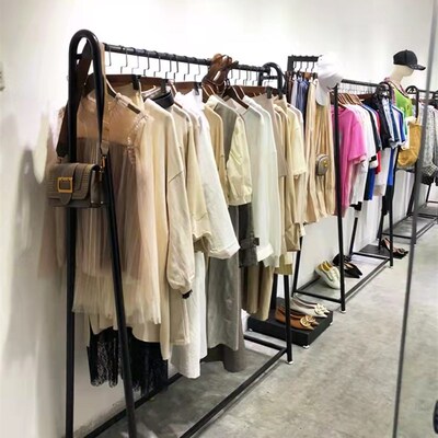 速发漆掉不铁艺展子架落地式装店货架中岛架高档礼服衣服架示