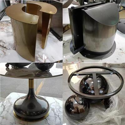 厂家销现代简直约岩板茶几户圆形架03组型合客厅异型创意桌家小具