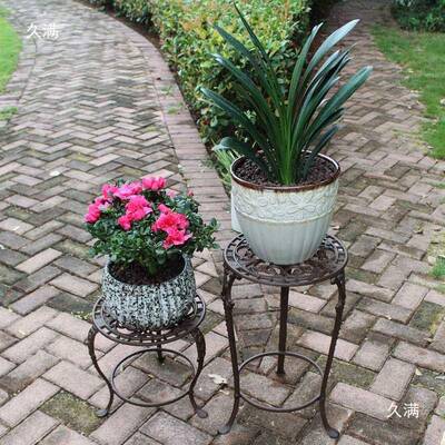 式复怀旧架工业风铸铁花架置物居酒店别墅古办公80951室花盆架欧