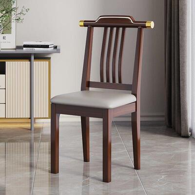 新中式G66655实木餐家用现代简饭约靠背椅凳餐厅酒店店餐桌官全帽
