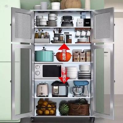 304不锈钢餐餐边储物柜家gzsb-026用碗具房透气收纳村老式菜柜农
