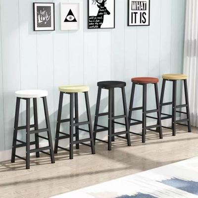吧台椅高脚凳铁简艺用靠家背吧凳桌现代约高椅子酒吧椅高脚JHM椅