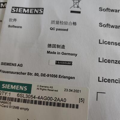 6SL3054-4AG00-2AA0 SINAMICS软件选项 512M空SD卡议价维修