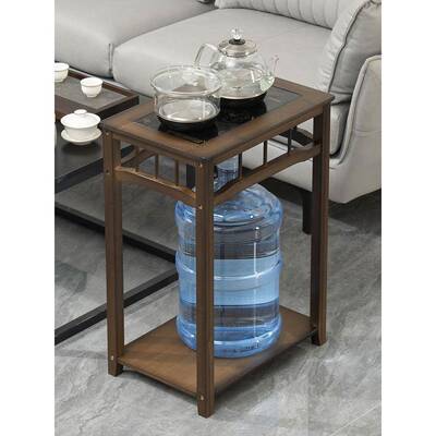 木*茶桌家用小茶台柜侧柜实泡D茶吧茶几烧ZZ-JGCT水壶一体边水桶