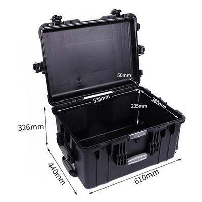 色提拉手249杆航黑空运输护箱D6133防摔精密仪器仪表拉防杆箱