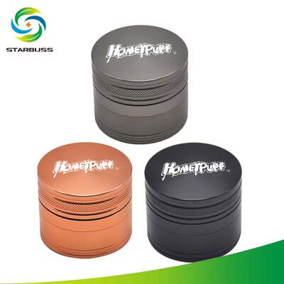 星布斯热销新款 4层63mm铝合金磨烟器 航空铝金属研磨器Honeypuff