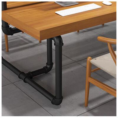 美书式实木办公工业风水桌作管式铁艺工室电脑桌家用书CHB0425房