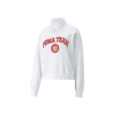 puma/彪马 女子时尚印花透气半高领长袖套头运动卫衣 539271