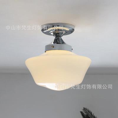 vin玄璃tage中古阳台吸道顶52301灯卧室走廊过关灯复古衣帽间玻小