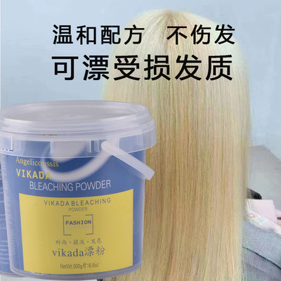 专业美发蓝色无尘漂粉温和褪色粉理发店染发毛白剂芳香双氧奶潮粉