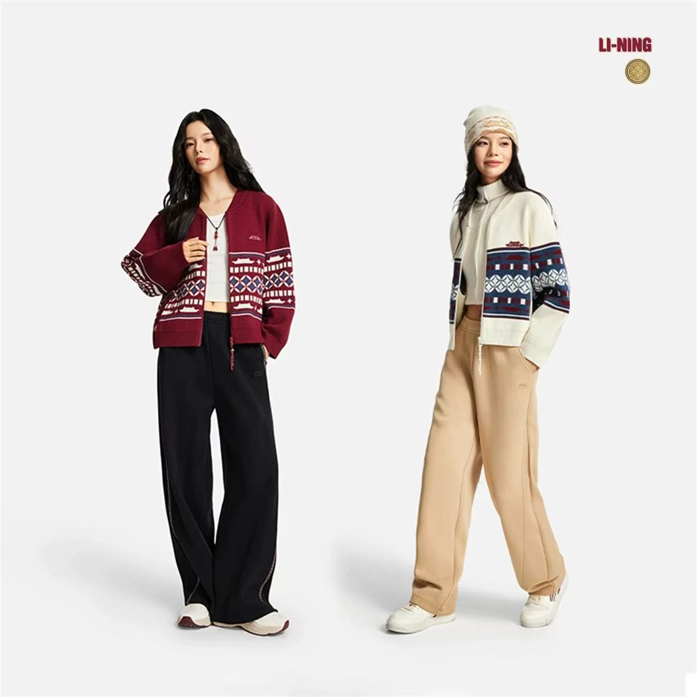 李宁LINING卫衣26春新品中国文化系列故宫联名女子编织衫AMBW044