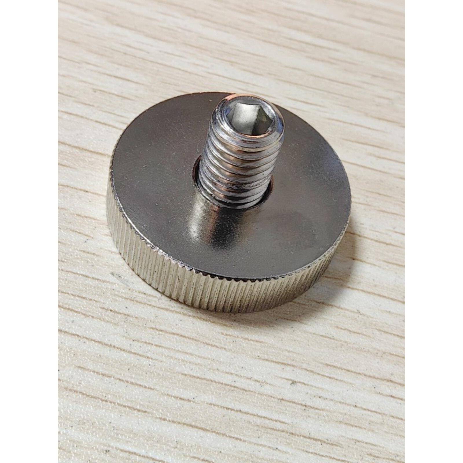 D33 M10内外螺纹 强磁性材料 磁铁元件配件磁座 40KG高强磁力滚花