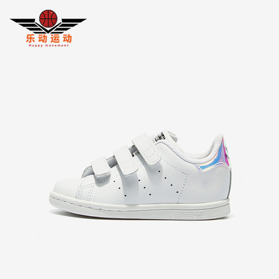 Adidas/阿迪达斯正品三叶草婴童耐磨休闲舒适魔术贴运动鞋AQ6274