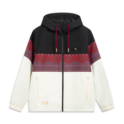 李宁正品中国文化系列故宫联名男子舒适宽松保暖连帽棉服AJMW089