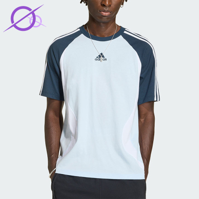 Adidas/阿迪达斯正品三叶草男士时尚日常休闲条纹针织T恤KD4350
