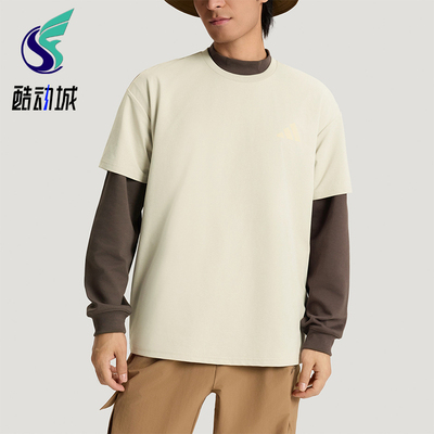 Adidas/阿迪达斯正品夏季男士运动户外时尚印花宽松短袖T恤KE3703