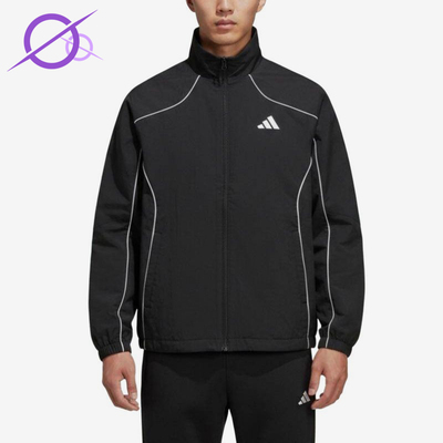 Adidas/阿迪达斯正品新款男黑白色训练健身经典夹克外套KY9983