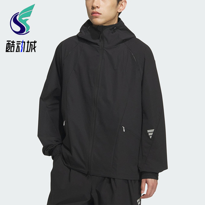 Adidas/阿迪达斯正品2025夏季男士休闲连帽梭织户外外套KC0150