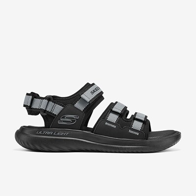 Skechers斯凯奇正品SPORT MENS男款轻量沙滩凉鞋232986-BKGY