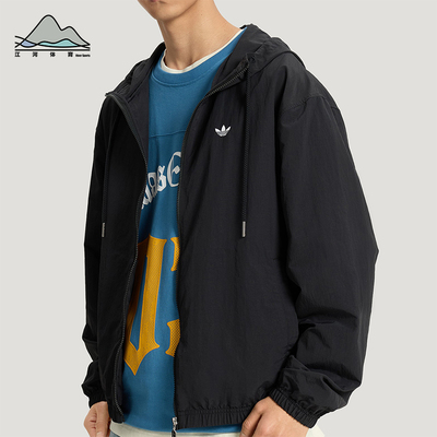 Adidas/阿迪达斯正品三叶草男士轻质梭织运动连帽夹克外套KT3035